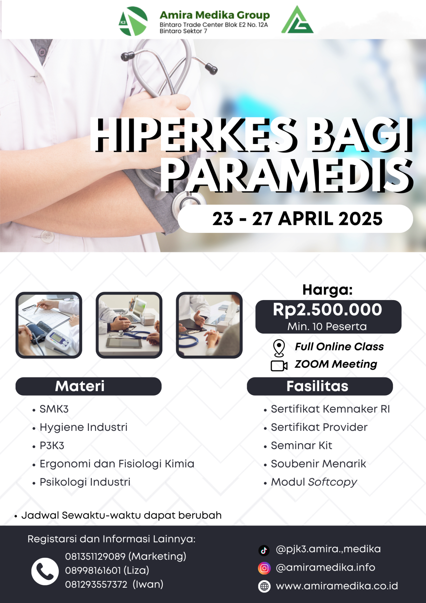 Pelatihan Hiperkes Bagi Paramedis Periode April 2025! – Amira Medika